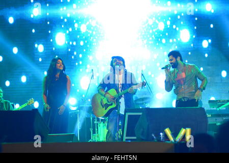 Bollywood singer Pritam performing at Sabarmati Riverfront in Ahmedabad ...
