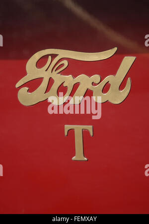 Brass Ford car badge Stock Photo - Alamy