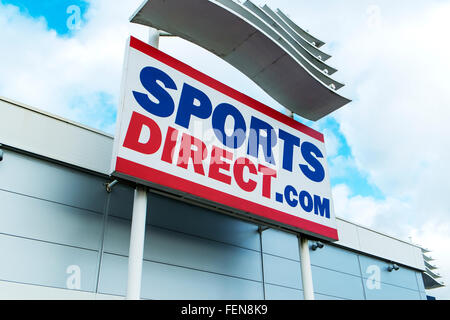 Sports Direct store shop sign logo name building shop front entrance ...