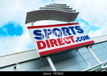 Sports Direct store shop sign logo name building shop front entrance ...