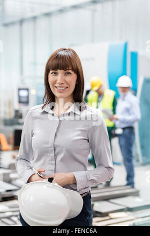 portrait woman engineer working on laptop Stock Photo - Alamy
