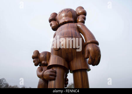 Kaws Good Intentions wooden sculpture in the Yorkshire Sculpture Park ...