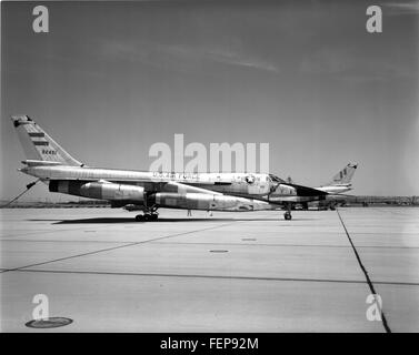 The Convair B-58 Hustler, shown in this 1961 photograph at Edwards Air ...