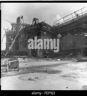 This image documents the damage sustained by the Atlas missile during ...