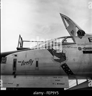 The Convair B-58 Hustler, tail number 59-2451, is shown during its ...
