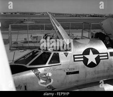 Convair B-58 flight crew preparing for Bleriot speed run May61 [mfr ...