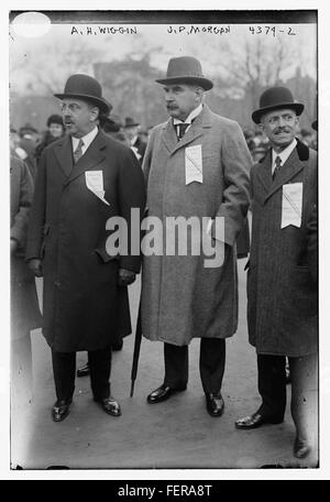 A.H. Wiggin & J.P. Morgan, Photograph shows (left to right) Albert H ...