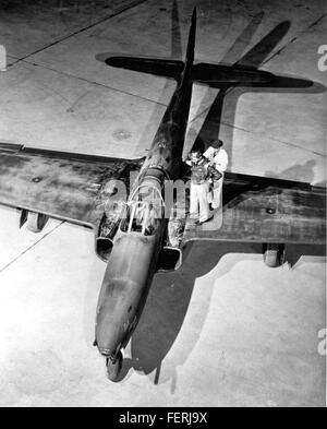 The Bell P-59 Airacomet, the first American jet fighter, developed ...