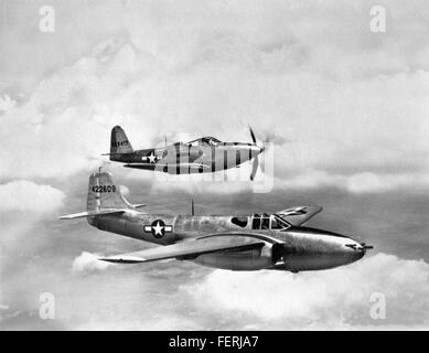 The Bell P-59 Airacomet, an early American jet fighter developed in the ...