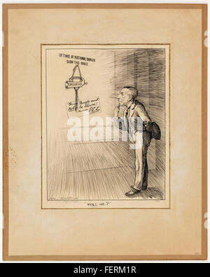 A World War I-era cartoon depicting wartime themes, illustrating the ...