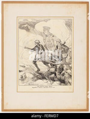 A 1915 cartoon from The Daily Telegraph depicting events related to the ...