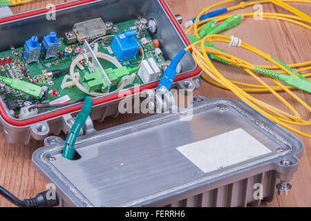 Fiber optic device ready for packet data transmission Stock Photo - Alamy