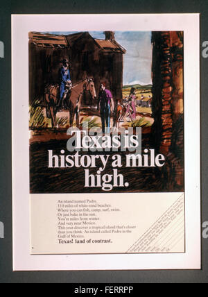 This advertisement from Texas promotes tourism in the state ...