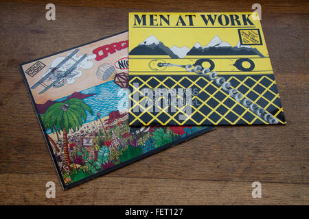 Men At Work: 1981. LP front cover: Business As Usual Stock Photo - Alamy