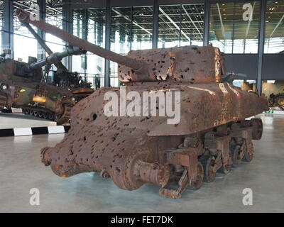 M4 Sherman used for target practice pic1 Stock Photo - Alamy