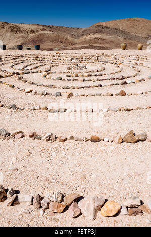 The Yaga Labyrinth, overlooking the small desert town of Tecopa ...