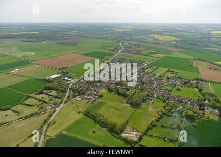 An aerial view of the Northamptonshire village of Easton on the Hill ...