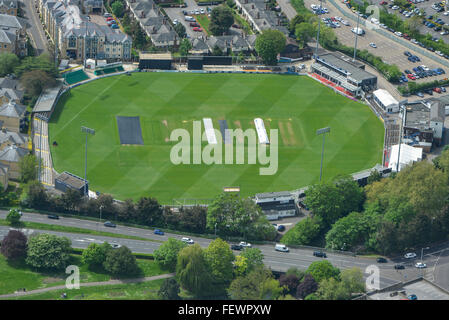An aerial view of the Essex County Cricket Ground in Chelmsford Stock ...