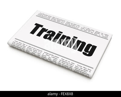Education concept: newspaper headline Training Development Stock Photo ...