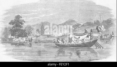 Chinese Passage Boats, near Canton, 1857. Second Opium War. 'The ...