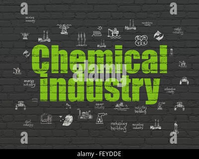 Manufacuring concept: Chemical Industry on wall background Stock Photo ...
