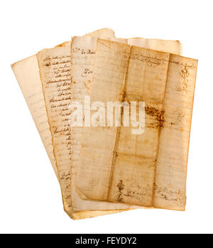 Four handwritings isolated on white Stock Photo - Alamy