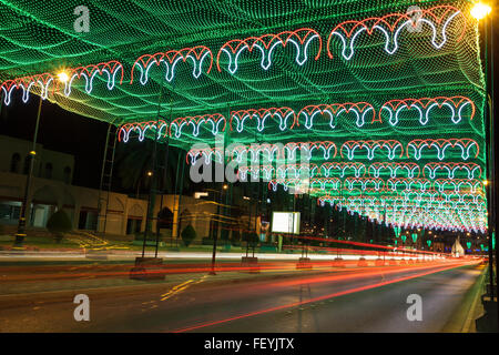 National Day Lights In Muscat The Capital Of Oman Stock Photo - Alamy