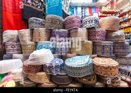 A traditional Omani hat ( Kuma ) shop in Sur, Oman Stock Photo - Alamy