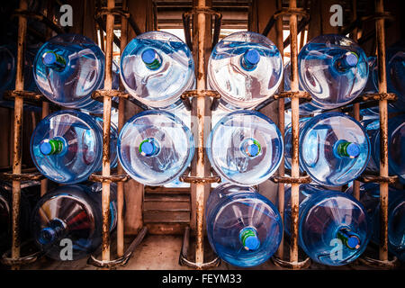 Stack of gallon water bottles Stock Photo - Alamy