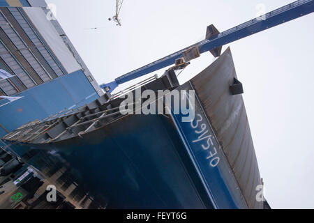 Turku, Finland. 9th February. Keel-laying of the new Tallink LNG ...