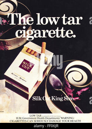 1970s UK Silk Cut Magazine Advert Stock Photo - Alamy