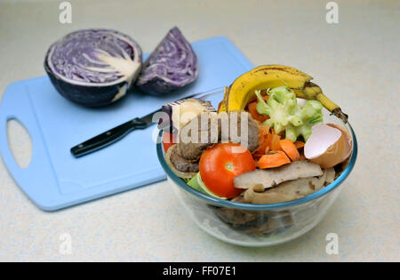 Waste food being collected for recycling at a restaurant in Birmingham ...