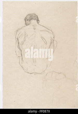 A drawing by Gustav Klimt, showcasing the artist's intricate and ...