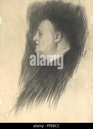 A figurative drawing by Gustav Klimt, showcasing his signature style of ...