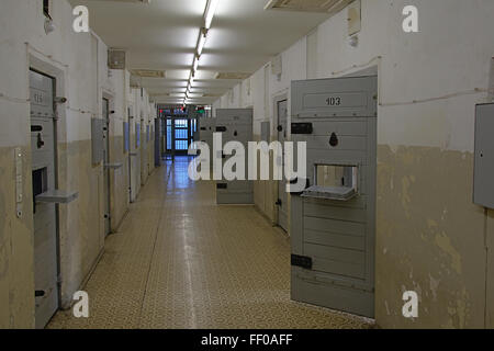 Hallway with cell doors in Stasi prison, Berlin Stock Photo - Alamy
