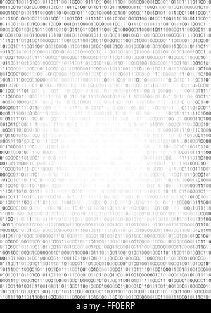 Gradient fall off binary code screen listing table cypher, white, vector background Stock Vector ...