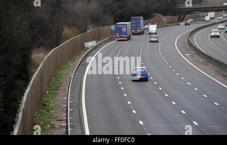 SOUND REDUCING FENCING AT THE SIDE OF THE M6 MOTORWAY NEAR JUNCTION 12 ...