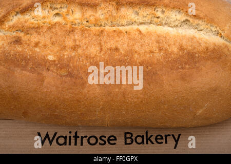 Waitrose Bakery whole white loaf of bread Stock Photo - Alamy