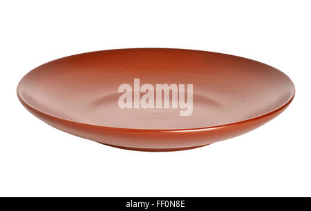 Empty ceramic plate isolated on white Stock Photo - Alamy