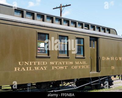 US Mail Railway Post Office Railcar at Galveston Railroad Museum Stock ...