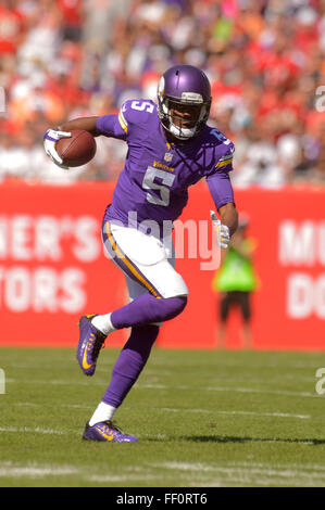 Tampa Bay Buccaneers quarterback Teddy Bridgewater looks on from the ...