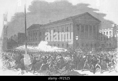 Astor Place Riot of 1849 Stock Photo - Alamy