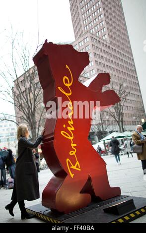 Berlin, Germany. 10th Feb, 2016. Berlinale bear, the symbol of the ...