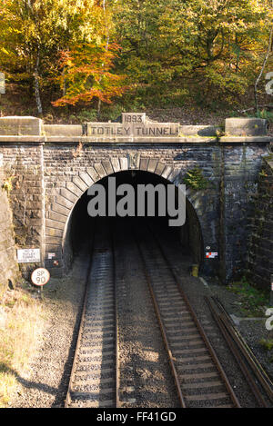 Railway tunnel. Totley Tunnel at Grindleford in the Derbyshire ...