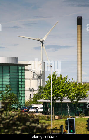 Ecotricity wind turbine at their head office in Green Park, Reading, UK ...