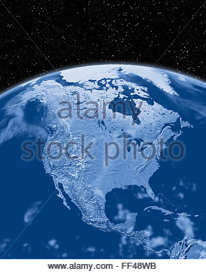 Earth View from Space, North America Stock Photo - Alamy