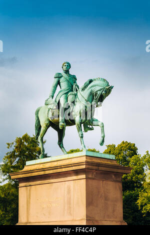 Statue of King Carl XIV Johan of Sweden in Gamla Stan the Old Town ...