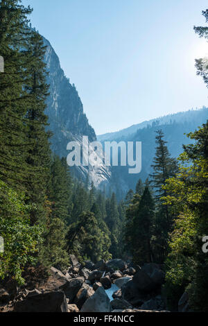 The Mist Trail and Merced River Stock Photo - Alamy