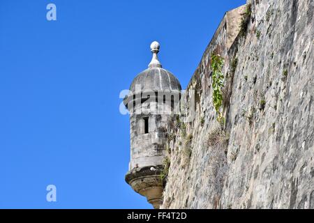 Lookout tower from the top of Castillo San Felipe del Morro in Old San ...
