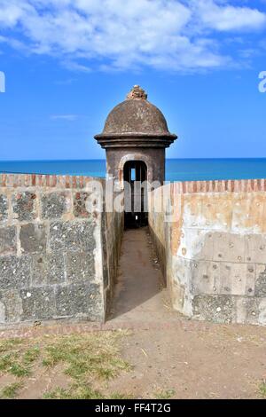 Lookout tower from the top of Castillo San Felipe del Morro in Old San ...